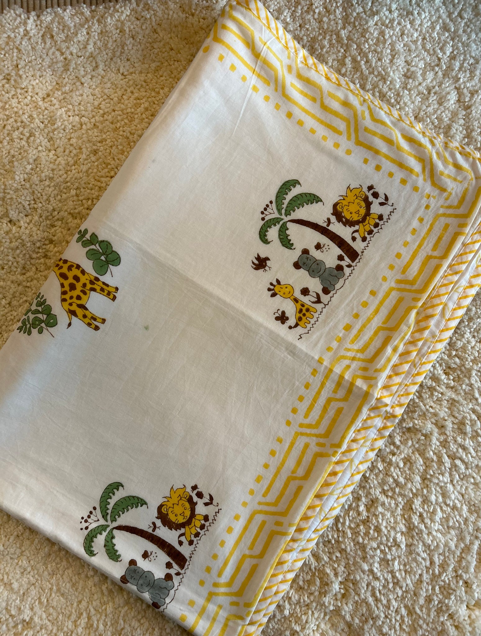 Klingaru Reversible Toddler Dohar - Yellow Jungle / Leaves